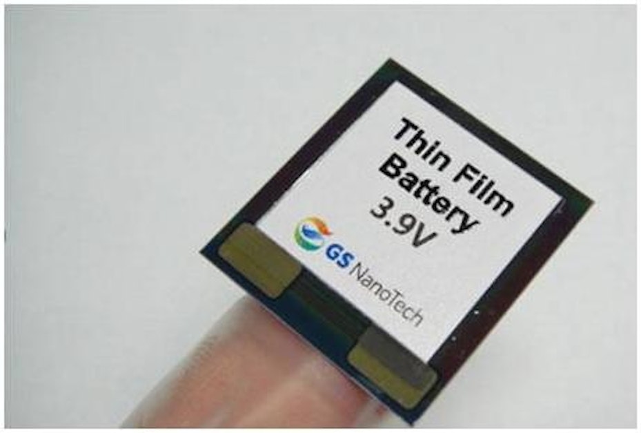 Thin film rechargeable batteries from Korea | Printed Electronics World