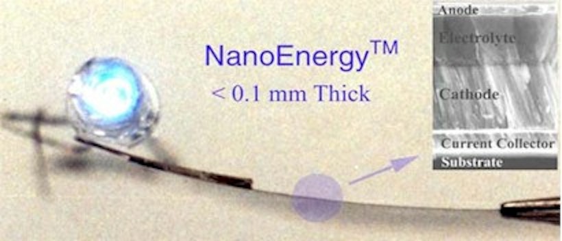 Ultrathin lithium rechargeable battery | Printed Electronics World